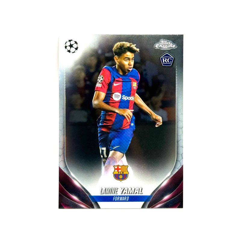 Topps Chrome UCC 23/24 Lamine Yamal FC Barcelona RC Base Card | Shopee ...