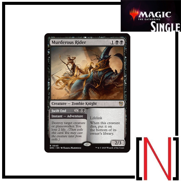 [MTG][Single][DRC] Murderous Rider // Swift End ระดับ Rare [ภาษาอังกฤษ ...