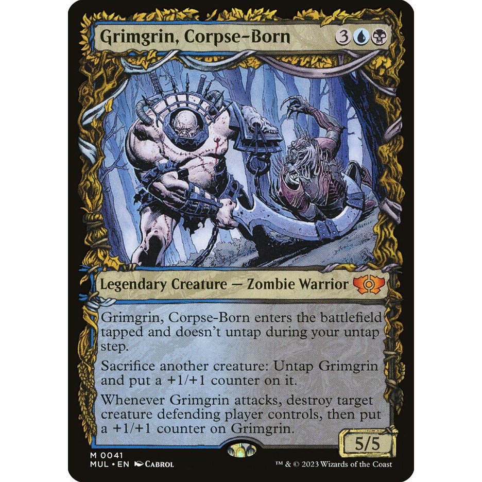Grimgrin, Corpse-Born MUL Multiverse Legends การ์ด Magic the Gathering ...