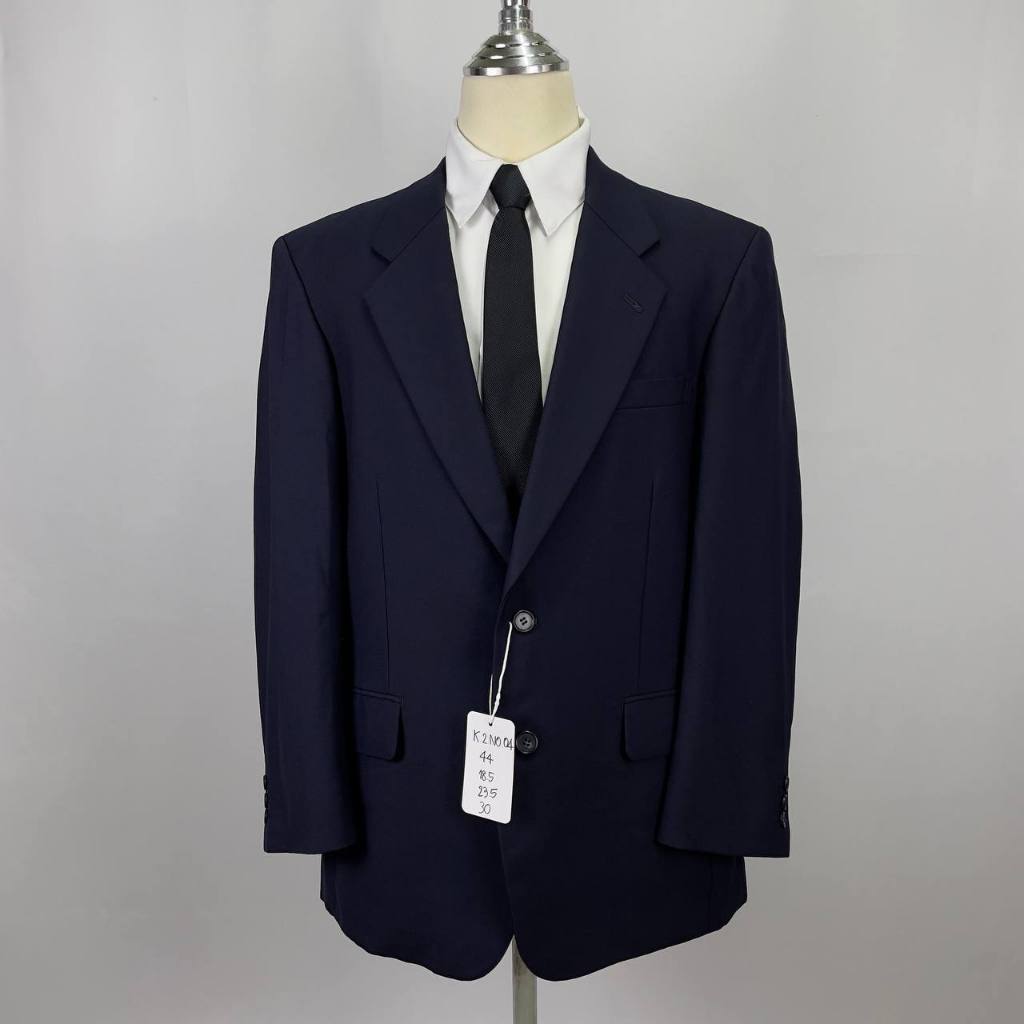 สูทผู้ชาย สีกรมล้วน TOP GENT รอบอก44 รหัส K | Shopee Thailand