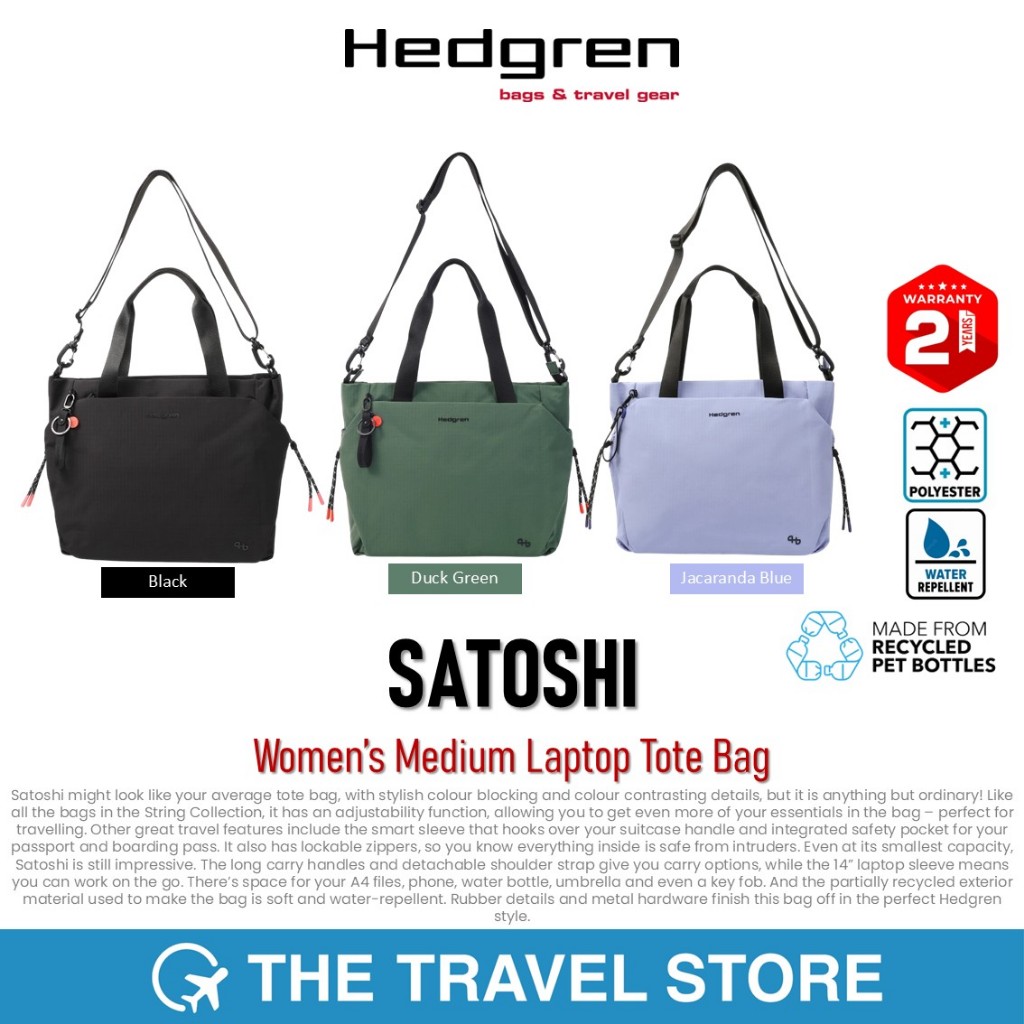Hedgren SATOSHI Women’s Medium Laptop Tote Bag กระเป๋าโท้ท รองรับคอม 14 ...