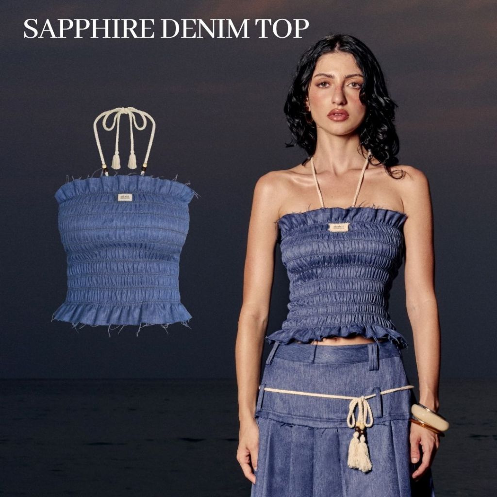 Merge Official - Sapphire Denim Top (จัดส่ง 22 Apr)(เปิดขาย 3 Apr ...