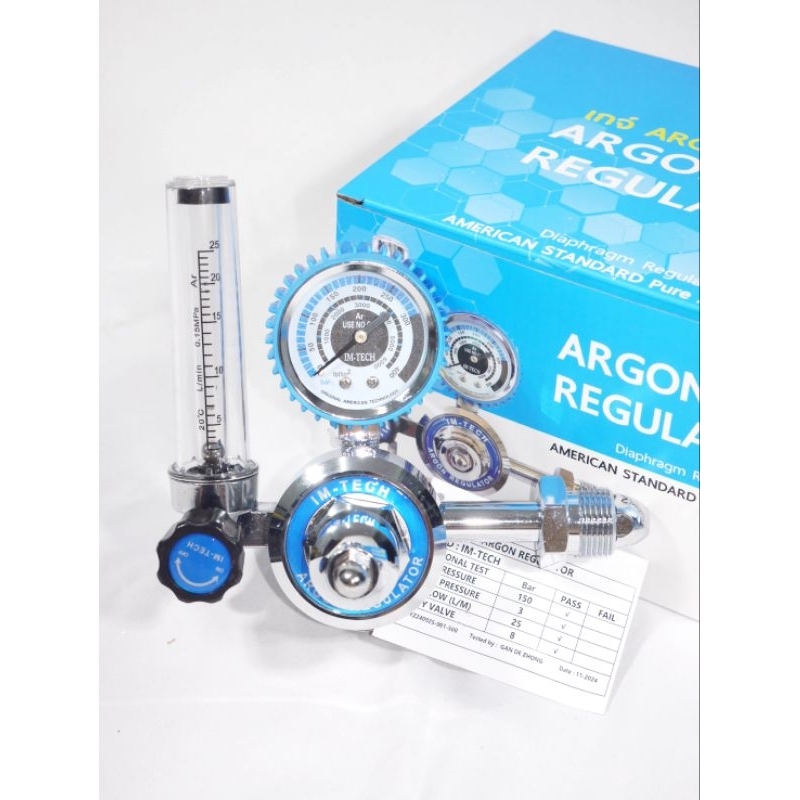 Regulator Argon เกจอาร์กอน แบรนด์ IMTECH วัสดุทองเหลืองแท้ชุบโครเมี่ยม สวยงามทนทาน | Shopee Thailand