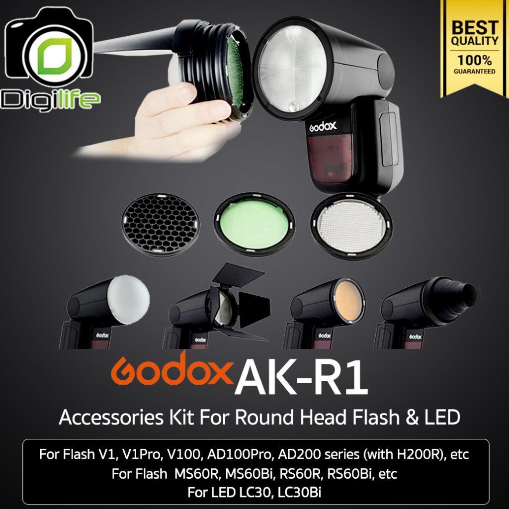 Godox AK-R1 Kit , SA-K6 For แฟลช & LED หัวกลม V1, V1Pro, V100, AD100Pro, AD200 series (with ...