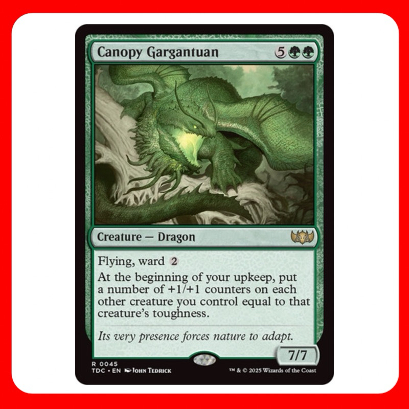 [MTG] Canopy Gargantuan [TDC] [GREEN] [RARE] [NORMAL] [ENG] (การ์ดเมจิค ...