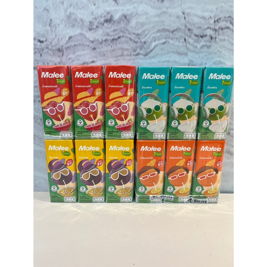 Malee Tropical มาลี ทรอปิคอล น้ำผลไม้ มี 5 รส 180 มล. x 3 กล่อง | Shopee Thailand