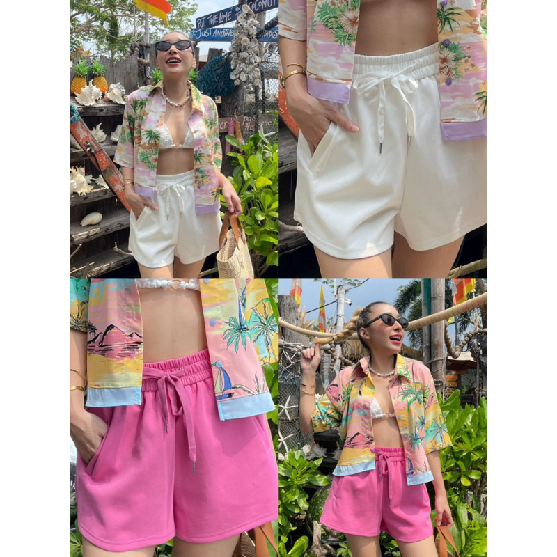 RUNA PANTS 2สี (กางเกงวอมขาสั้น) | Shopee Thailand