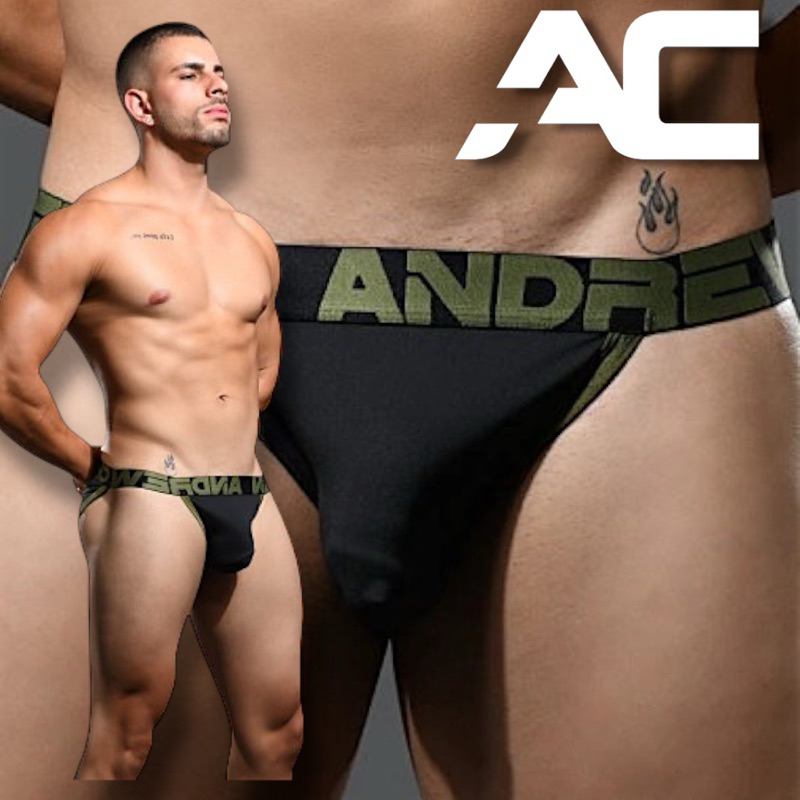 Andrew Chris Moisture Control Brief(มือ1 S มีตัวเดียว) กางเกงในชาย สีดำตัดเขียวขี้ม้า สวยมาก ...
