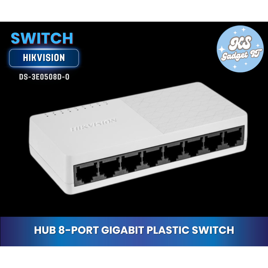SWITCH (สวิตซ์) HIKVISION SWITCH HUB 8-PORT GIGABIT PLASTIC SWITCH ...