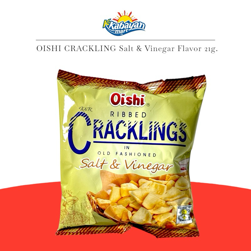 OISHI CRACKLINGS SALT AND VINEGAR 21g. | Shopee Thailand