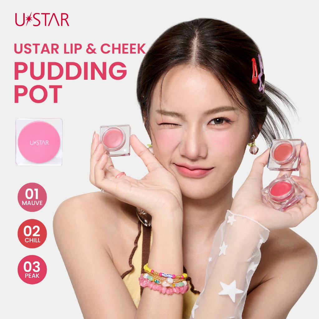 USTAR Lip&Cheek Pudding Pot -ยูสตาร์ ลิป แอนด์ ชีค พุดิ้ง พอต | Shopee ...