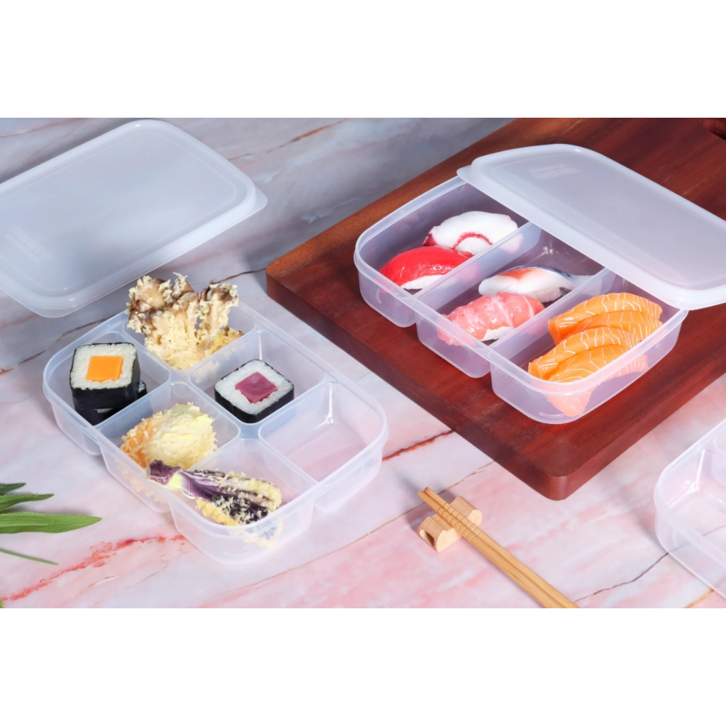 กล่องถนอมอาหาร 3 ช่อง 300 ml x 3 (900 ml) รุ่น R-2503 KEYWAY | Shopee Thailand