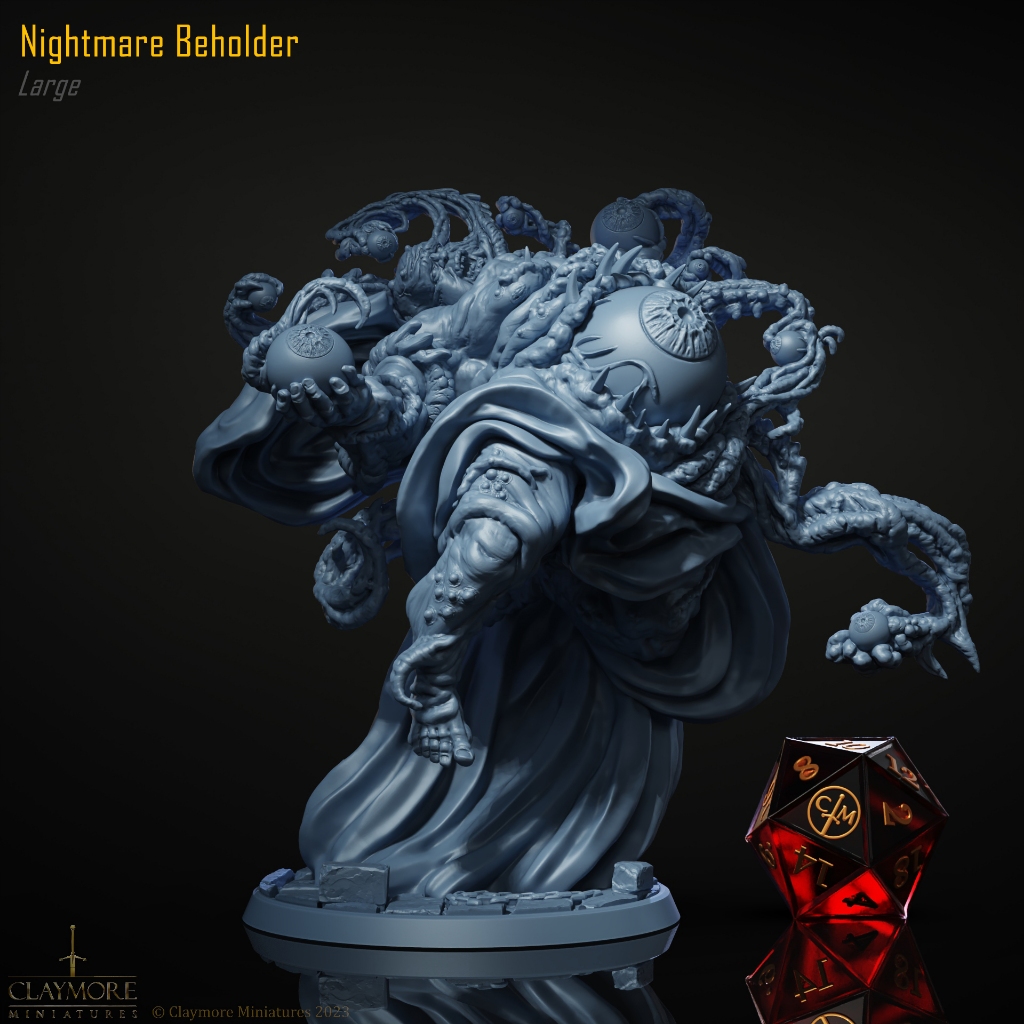 DnD Monster I Nightmare Beholder Iโมเดลบอร์ดเกม (งานเรซิ่นยังไม่ลงสี ...