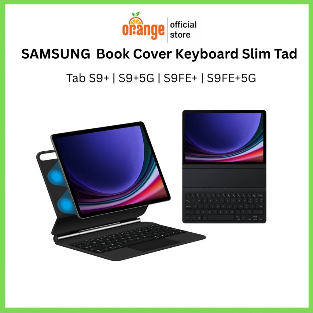 Samsung Book Cover Keyboard Slim Tab S9 | S9-5G | S9+ | S9+ 5G | Shopee ...