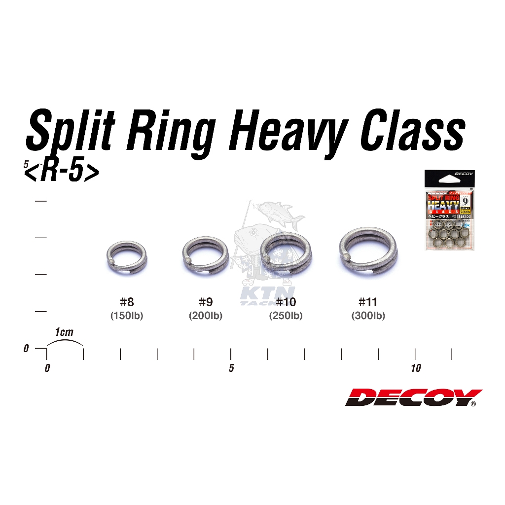 สปริทริงตกปลา ใส่เหยือปลอม ดีคอยล์ decoy รุ่น Split Ring Heavy Class R-5 ค่ายนี้ไม่มีผิดหวัง ...
