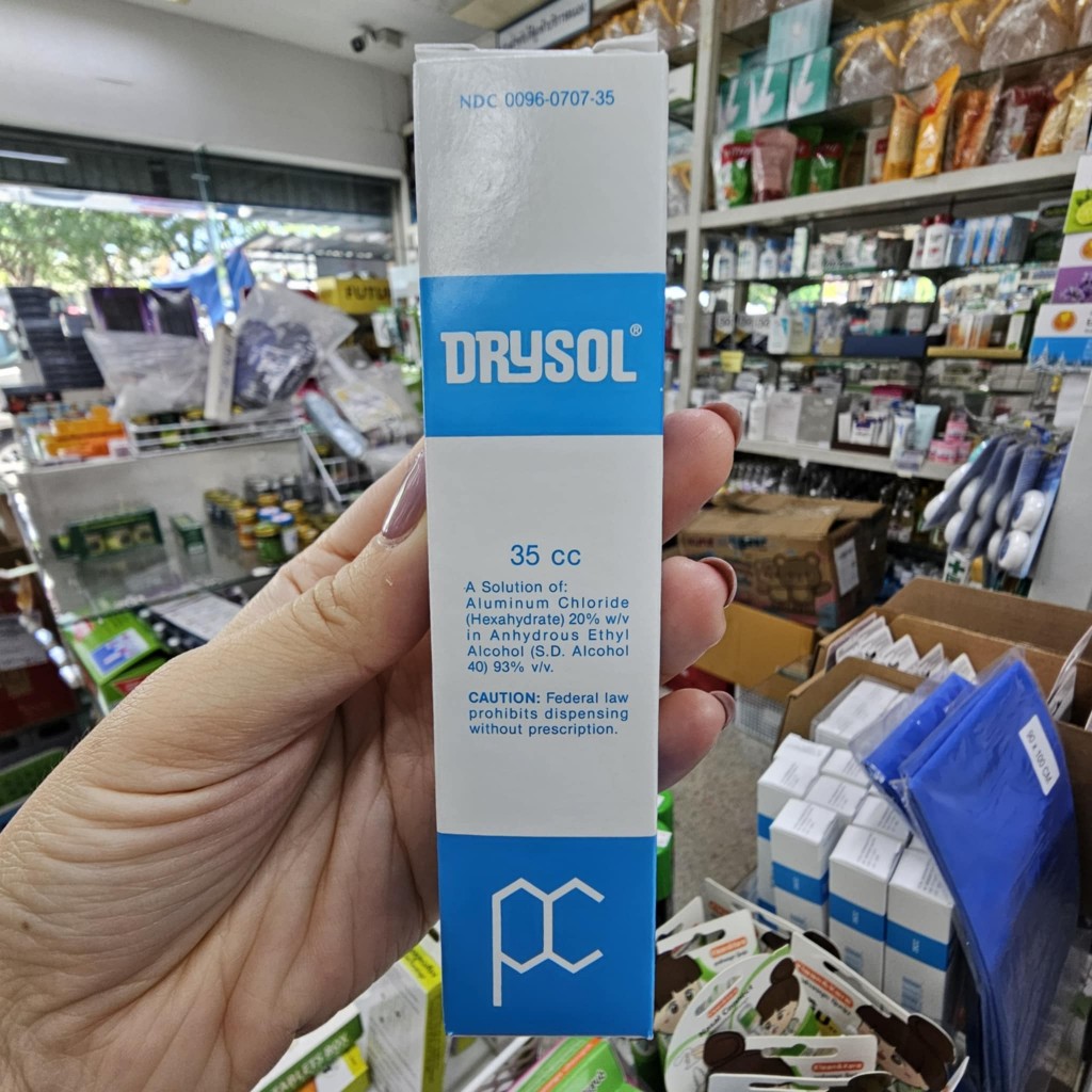 DRYSOL ANTI-PERSPIRANT ดรายซอล 35 ML ทาระงับเหงื่อมือ เท้า รักแร้ 35 cc ...