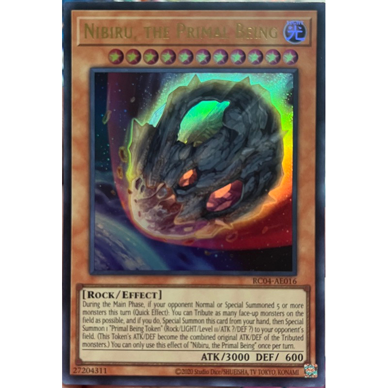 Yugioh Asia-Eng [RC04-AE016] Nibiru, the Primal Being (Ultra Rare) การ์ดเกมยูกิแท้ถูกลิขสิทธิ์ ...