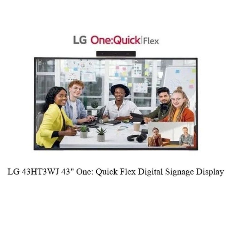 LG 43” 43HT3WJ-B One:Quick Flex All-in One Meeting & Screenshare Solution for Video Conferencing ...