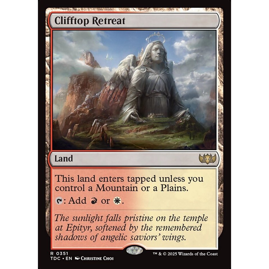 Clifftop Retreat TDC Tarkir: Dragonstorm Commander การ์ด Magic the ...