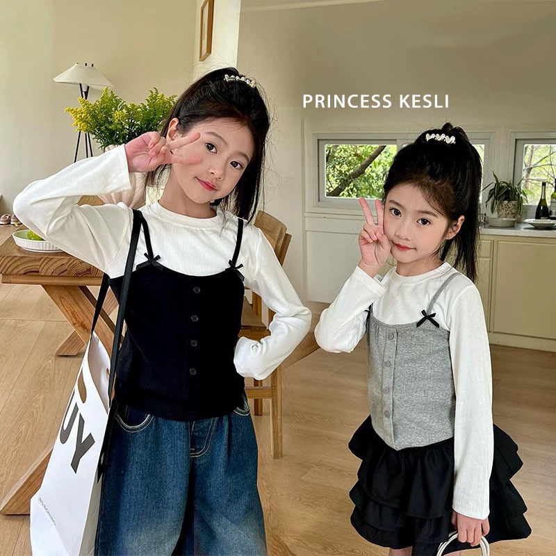 PRINCESS KESLI เสื้อแขนยาวเด็ก เสื้อยืดสไตล์เกาหลีรุ่นใหม่ เสื้อผ้า ...