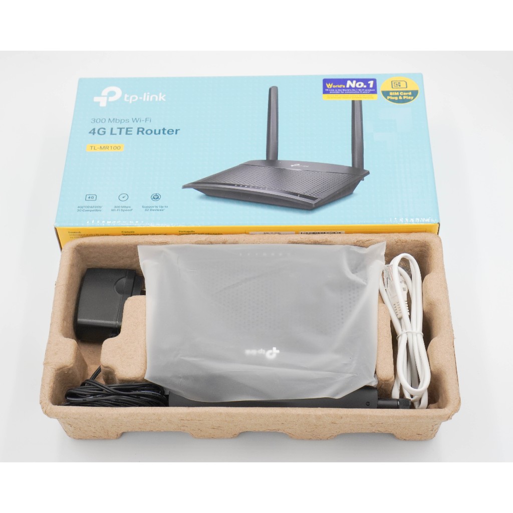TP-Link TL-MR100 300 Mbps Wireless N 4G LTE Router ใส่ ซิม ได้ | Shopee ...