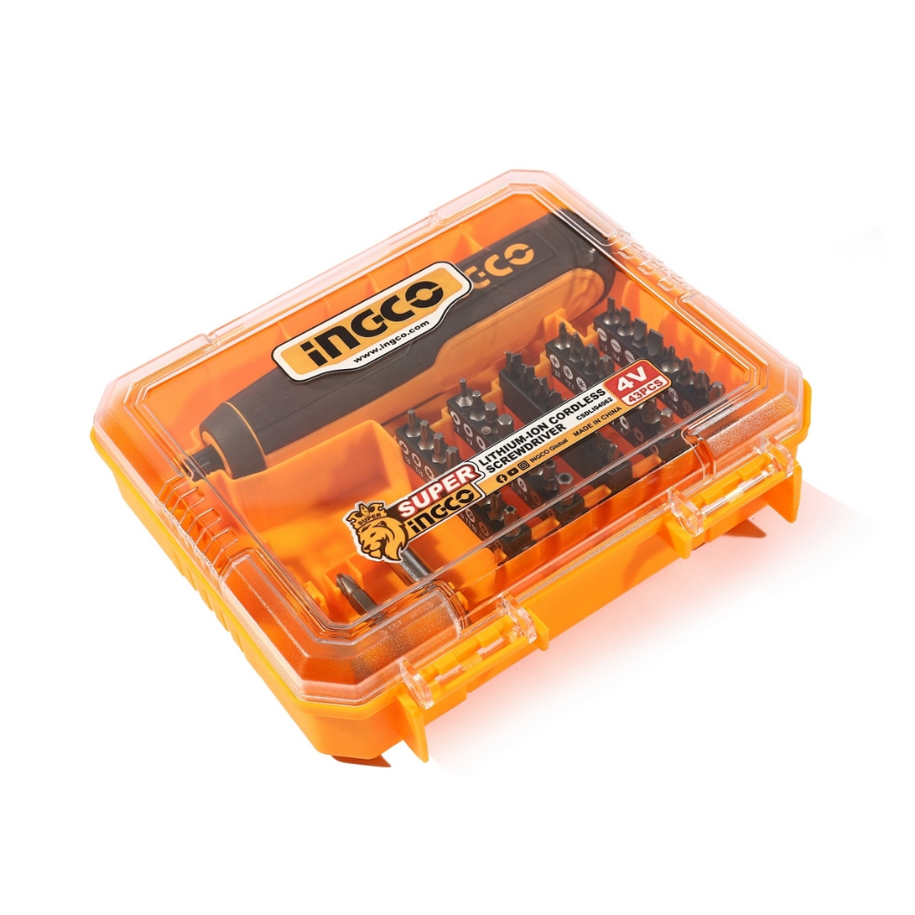 💥แท้ ส่งด่วน💥INGCO ไขควงไร้สาย 4V รุ่น CSDLI04062 พร้อมหัวไขวง 42ชิ้น ...