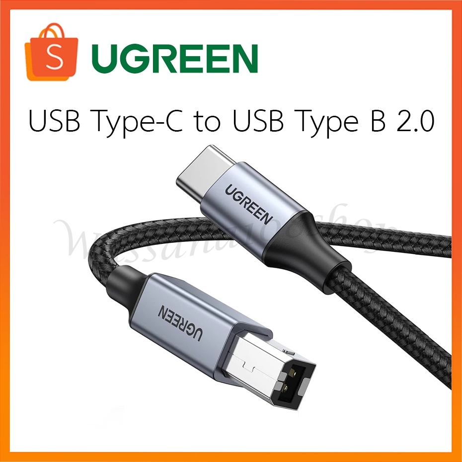 UGREEN USB Type-C to USB Type B 2.0 for Printer Scanner (US370) | Shopee Thailand
