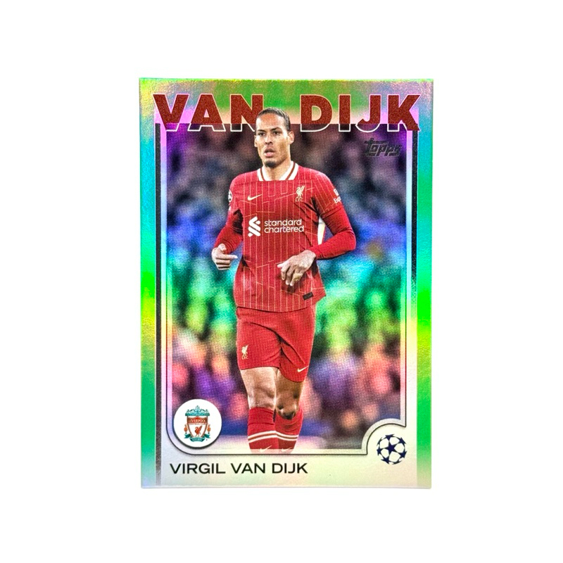 Topps UCC 24/25 Virgil van Dijk Liverpool FC /99 Green Foilboard ...