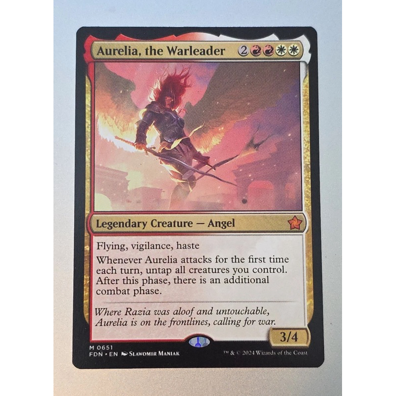 การ์ด MTG Aurelia, the Warleader Multi Magic the gathering EDH รุ่น FDN ...