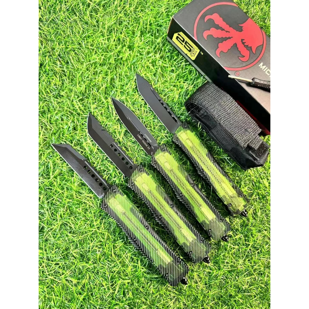 ไมโครเทคโนโลยีU.S.A Microtech - ด้ามจับใส Dalong อลูมิเนียมอัลลอยด์ + สีเหลืองอำพัน Ultem ...