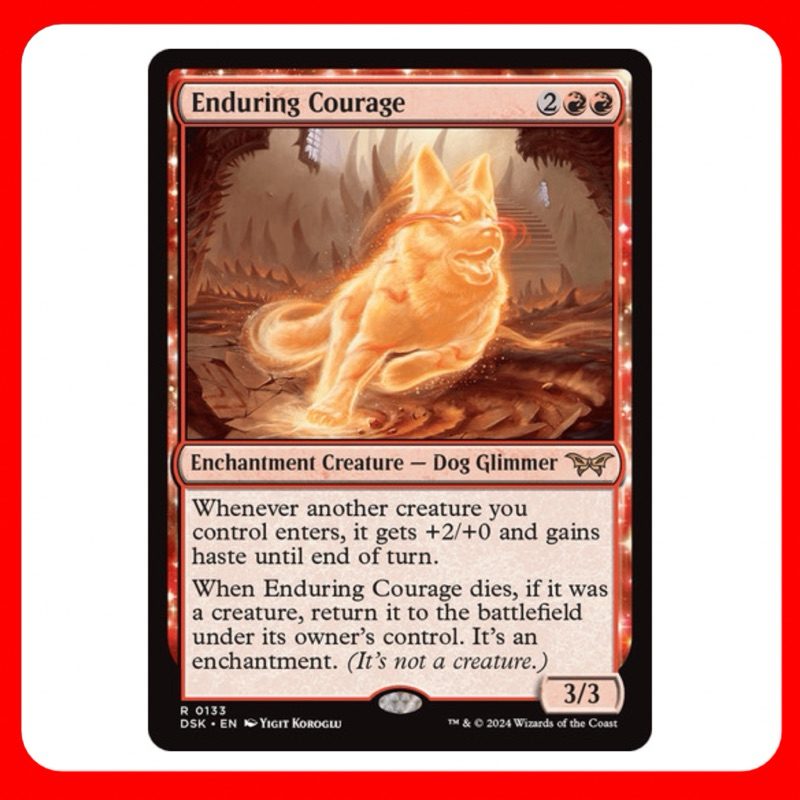 [MTG] Enduring Courage [BLB] [RED] [RARE] [NORMAL] [ENG] (การ์ดเมจิค ...