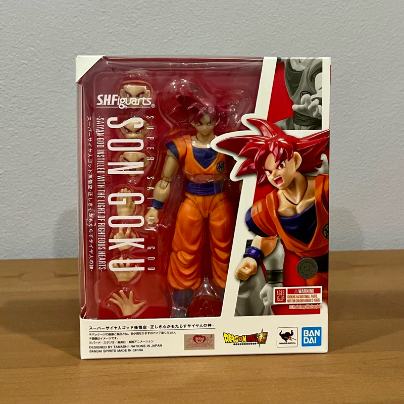 (มือ1/ของแท้) S.H.Figuarts Super Saiyan God Son Goku -SAIYAN GOD OF VIRUTE- Dragon Ball Super ...