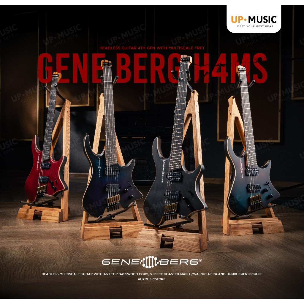 กีตาร์ไฟฟ้า Gene Berg H4MS | กีตาร์ไฟฟ้าหัวตัด | Shopee Thailand