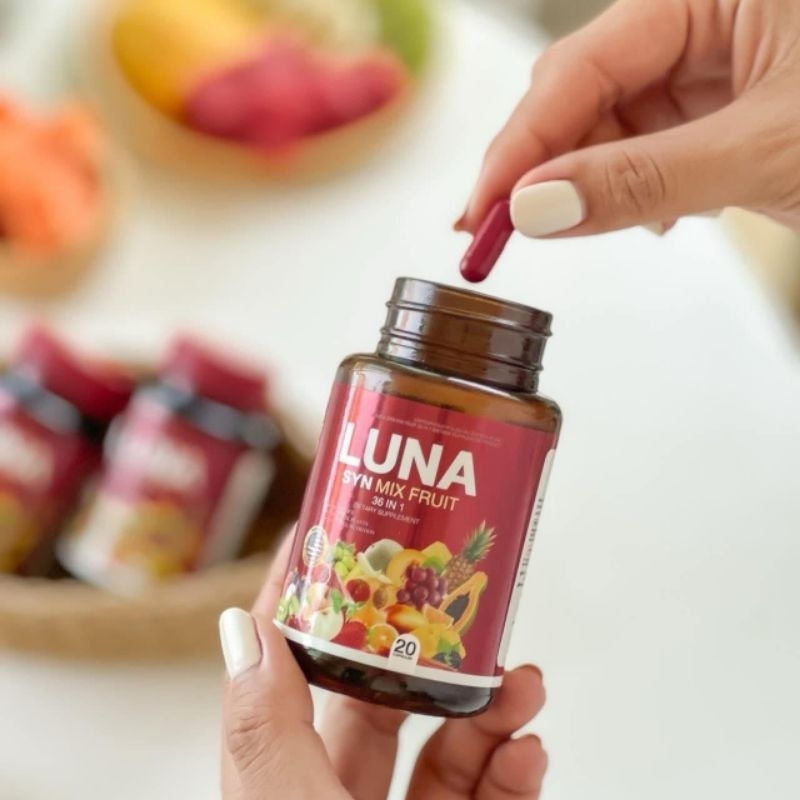 LUNA SYN MIX FRUIT ผลิตภัณฑ์เสริมอาหารลูน่า วิตามินผลไม้รวม 20 แคปซูล ...