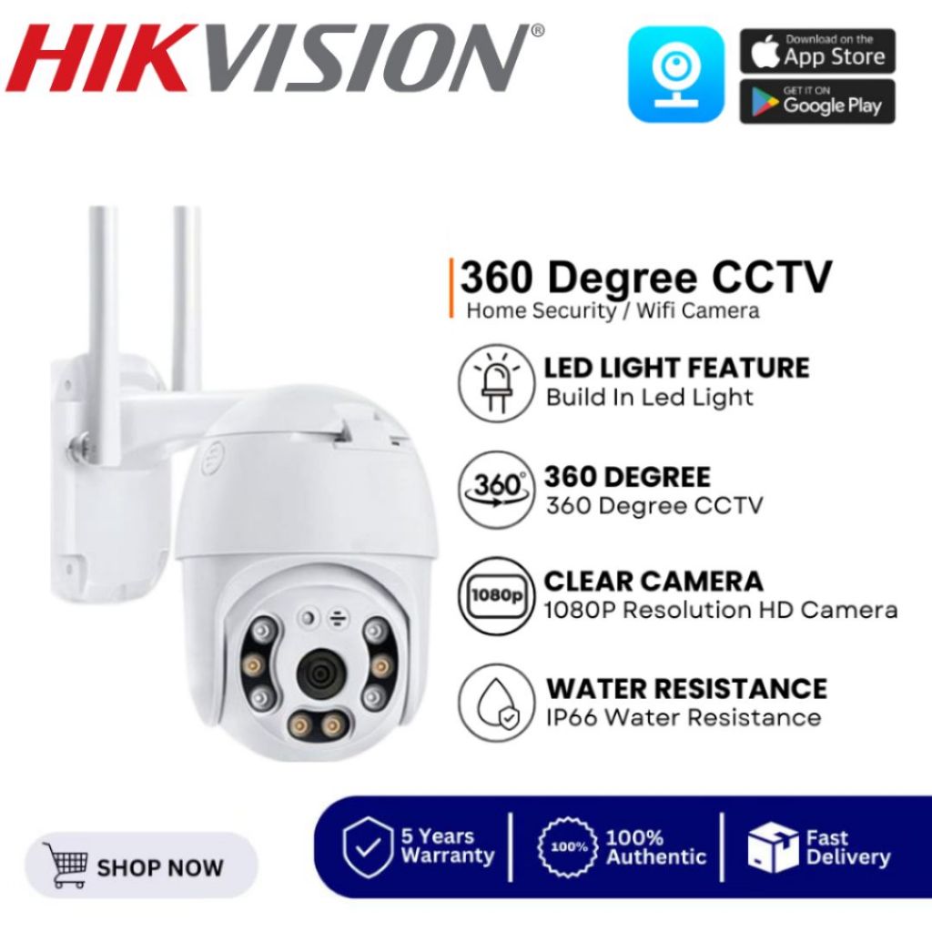 🔥จัดส่งฟรี🔥HIKVISION 360 degree CCTV 1080P FHD WiFi กล้อง กล้องวงจรปิด ...