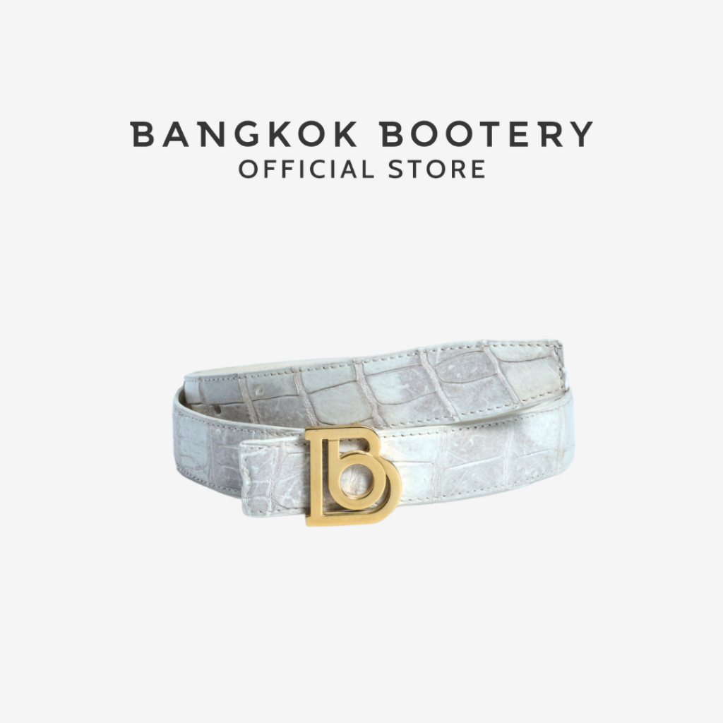 BANGKOK BOOTERY เข็มขัด รุ่น B Buckle หนังจระเข้ หนังแท้ | Shopee Thailand
