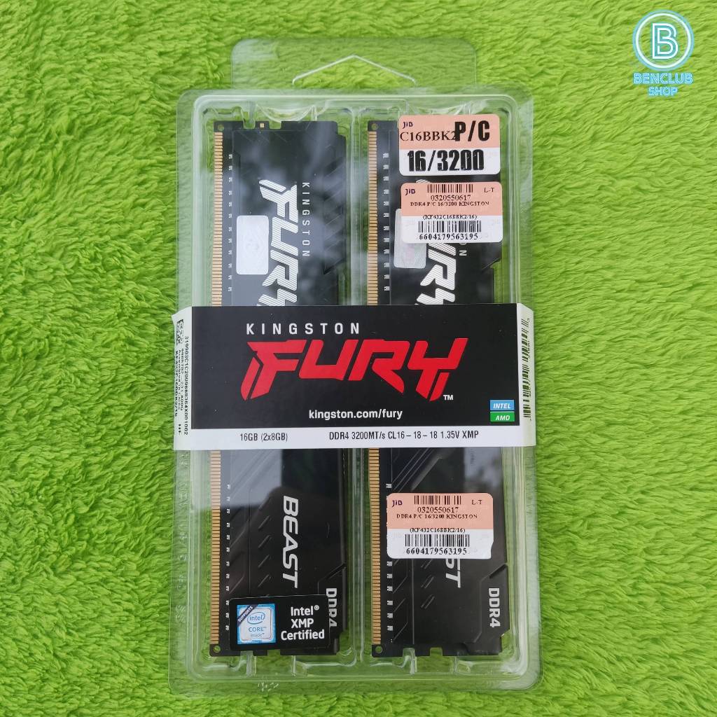 Ram (แรม) HYPERX FURY 16GB (8x2) DDR4 3200MHz ประกันJIB LT สินค้ามือสอง ...