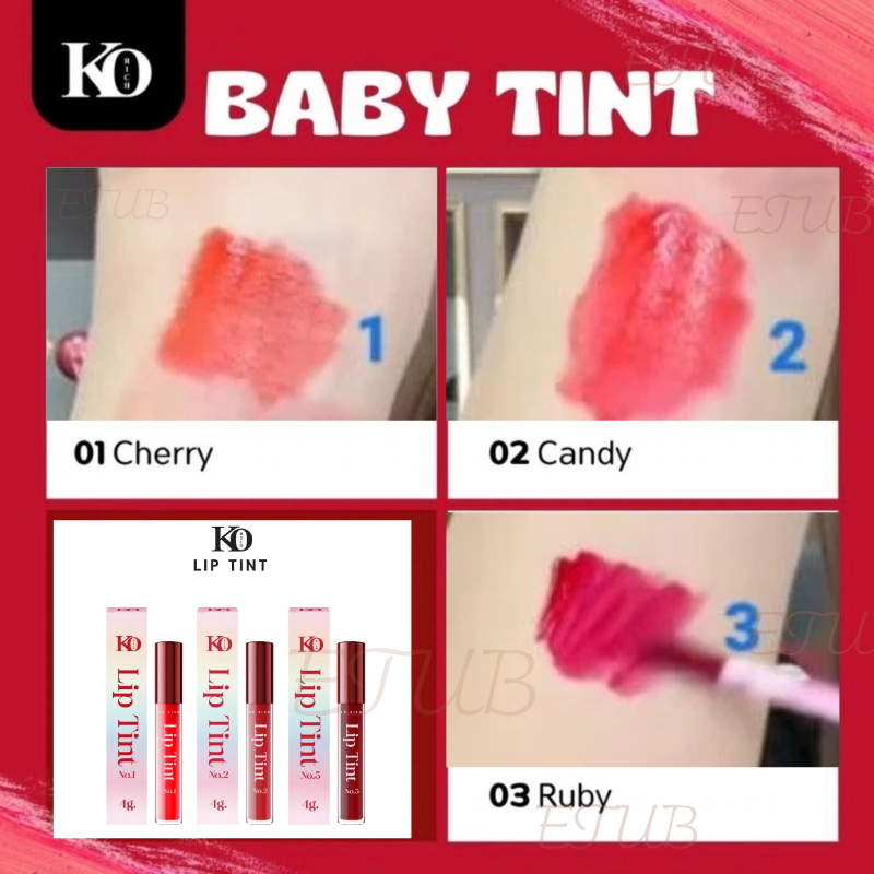 ลิปทิ้นท์ ตัวใหม่ เคโอริช Lip Tint Ko Rich สีแน่น ติดทน | Shopee Thailand
