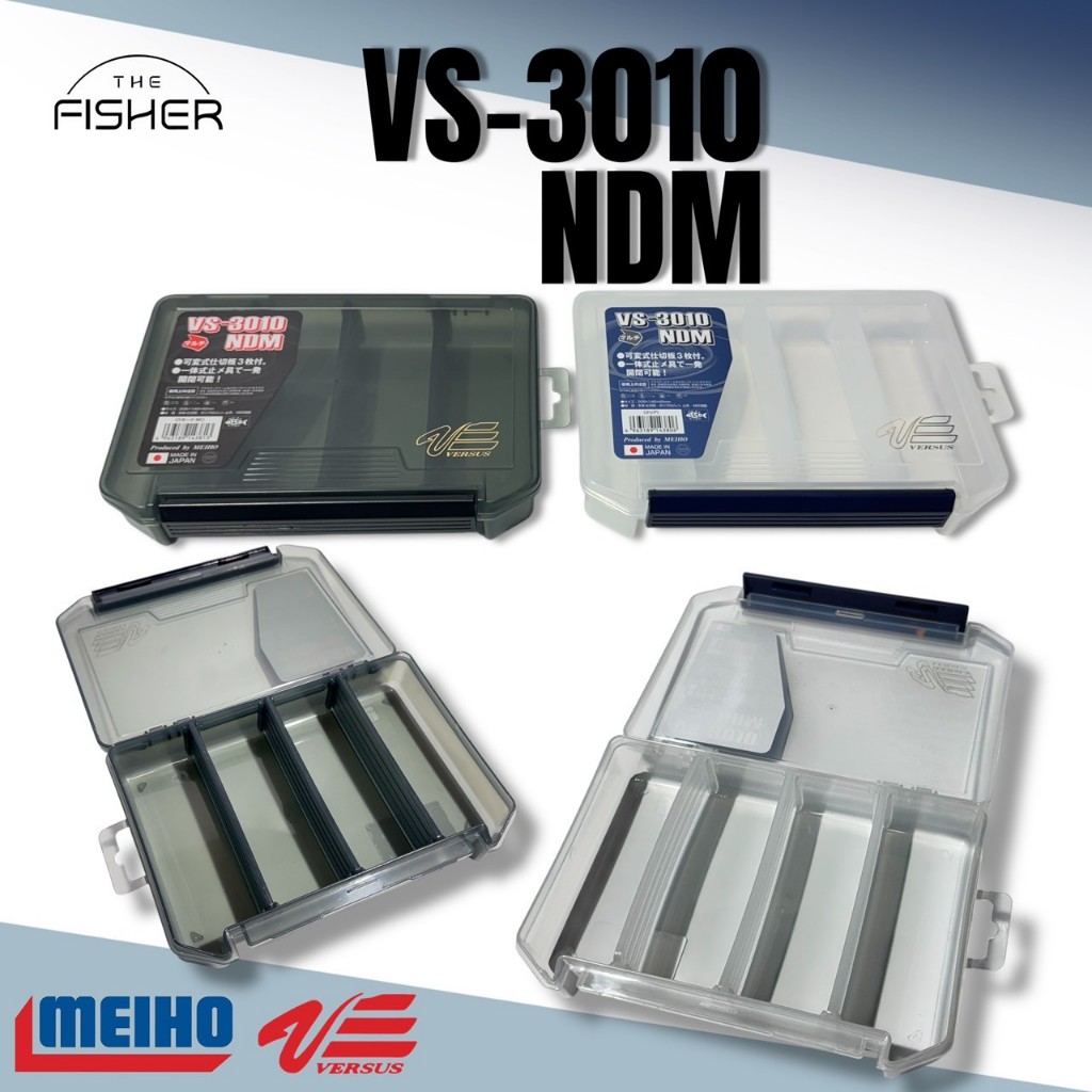 A10 MEIHO กล่องอุปกรณ์ตกปลา VERSUS 3010 NDM,NDDM (สี CLEAR และ BLACK ...