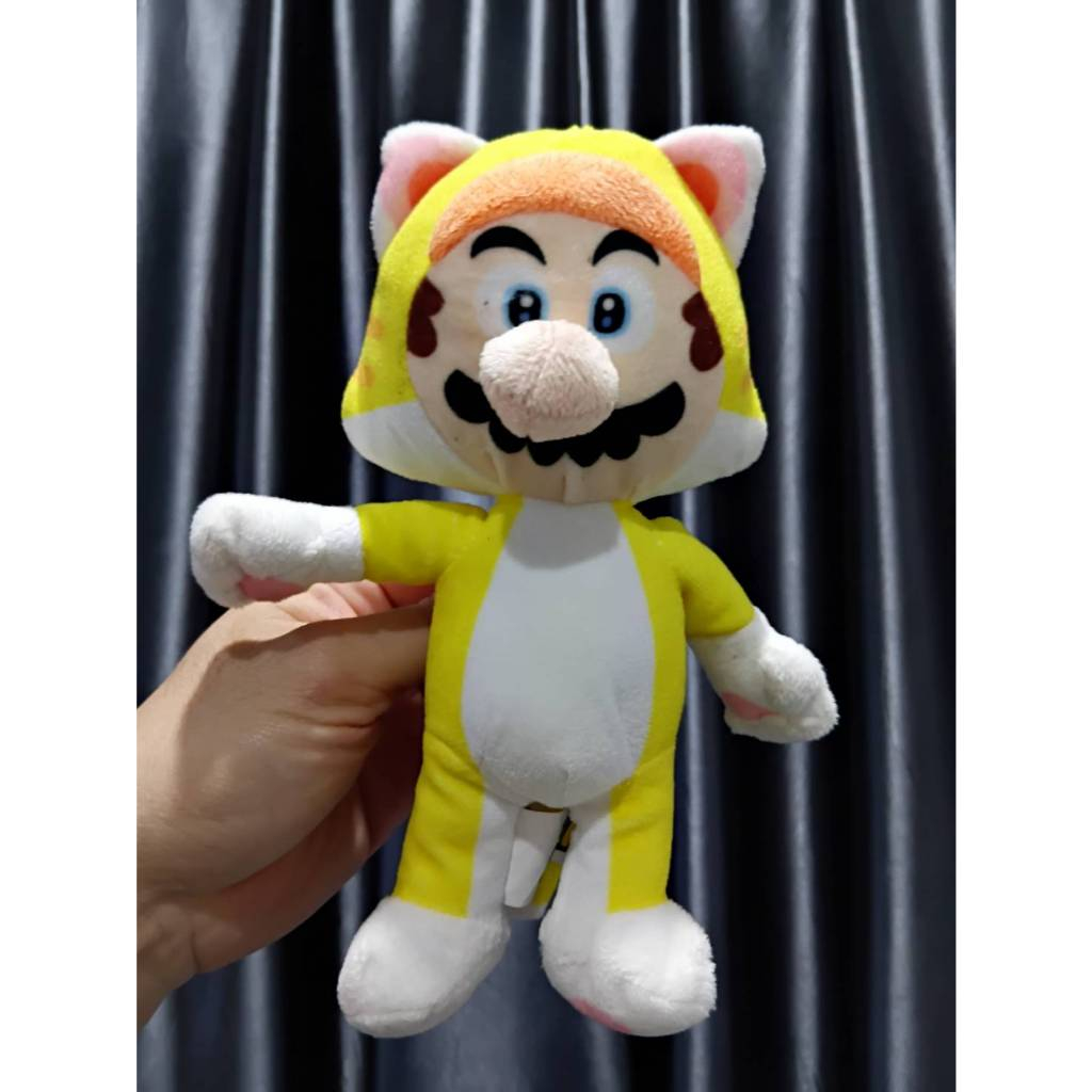 ตุ๊กตาซูเปอร์มาริโอ Super Mario Cat Mario Plush Doll ขนาด 9 นิ้ว ป้าย ...