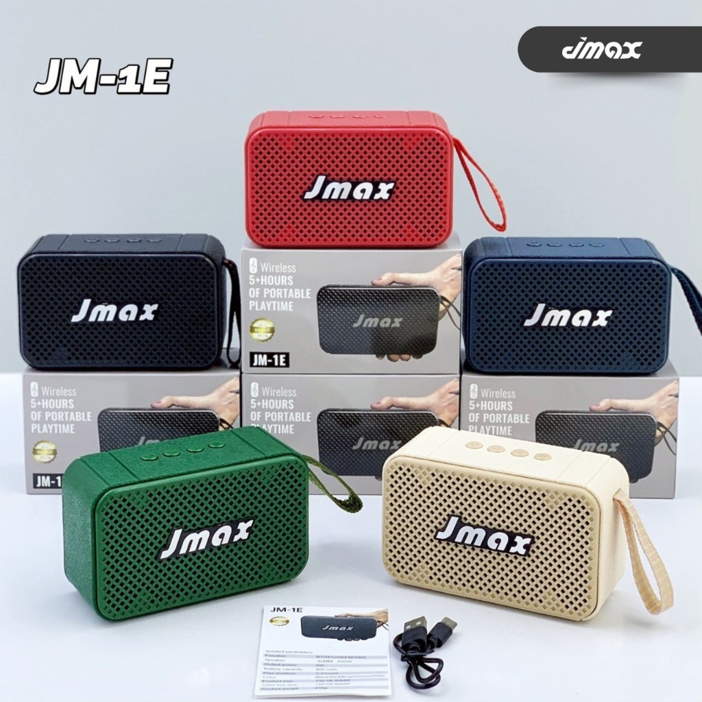 JMAX ลำโพงบลูทูธไร้สาย เชื่อมต่อได้2ตัว พร้อมสายหิ้ว ลำโพงไร้สาย รุ่น JM-1E ของแท้ 100% | Shopee ...