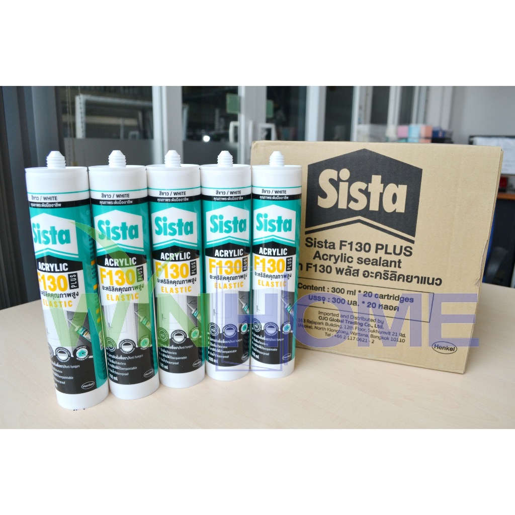 อะคริลิกยาแนว SISTA รุ่น F130 Plus ขนาด 300 มล. สีขาว | Shopee Thailand