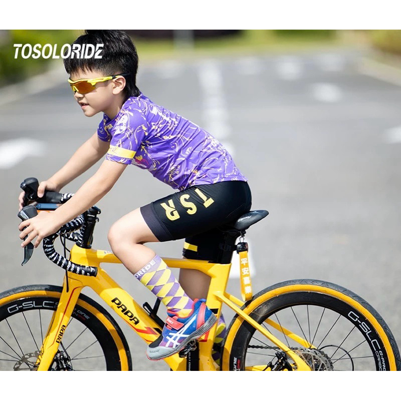 กางเกงจักรยานเด็กขาสั้น TOSOLORIDE TSR Professional Cycling Kid Shorts ...