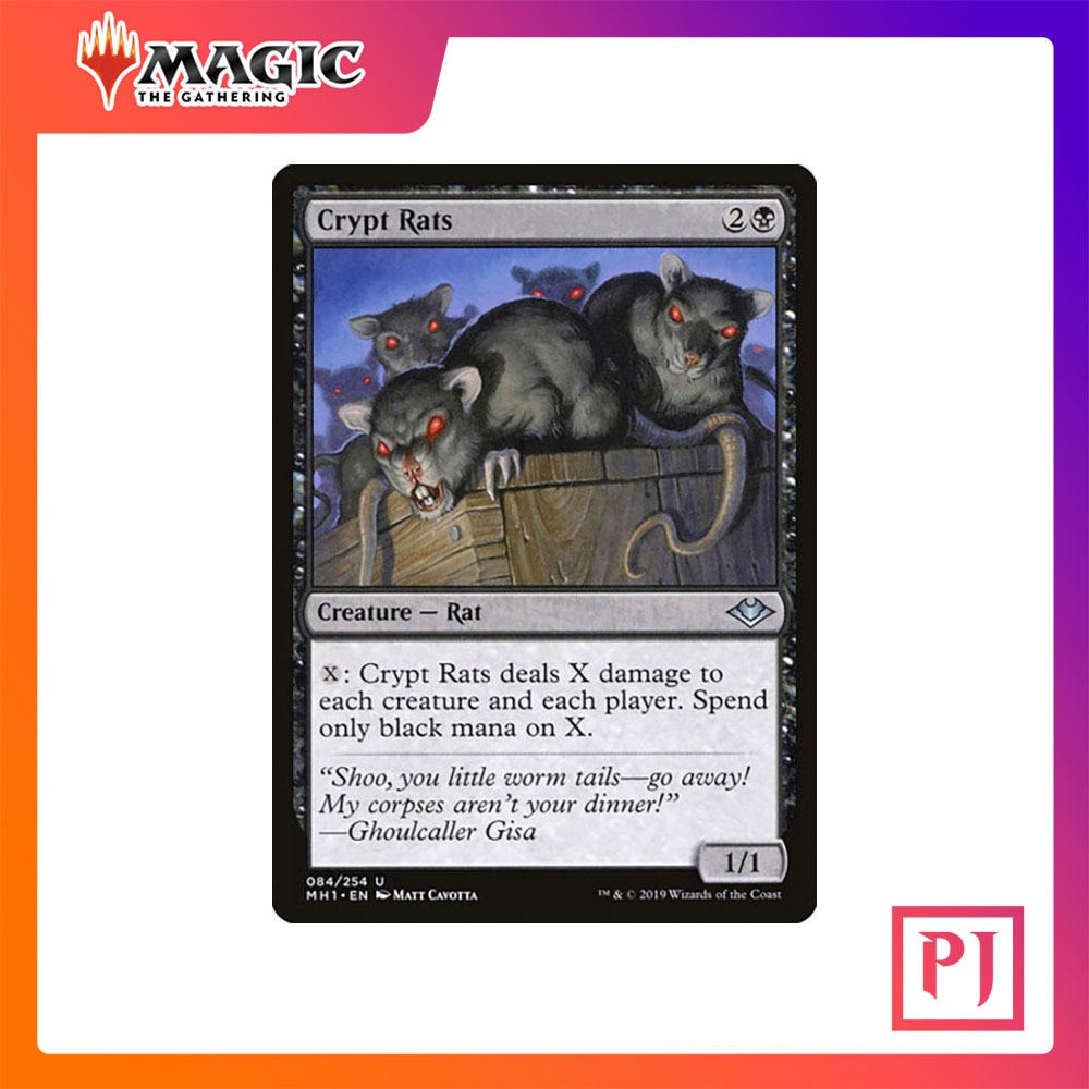 [MTG] Crypt Rats [MH1] [BLACK] [UNCOM] [NORMAL] [ENG] (การ์ดเมจิค ...