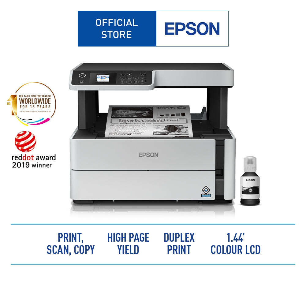 Epson EcoTank Monochrome M2140 All-in-One Ink Tank Printer | Shopee ...