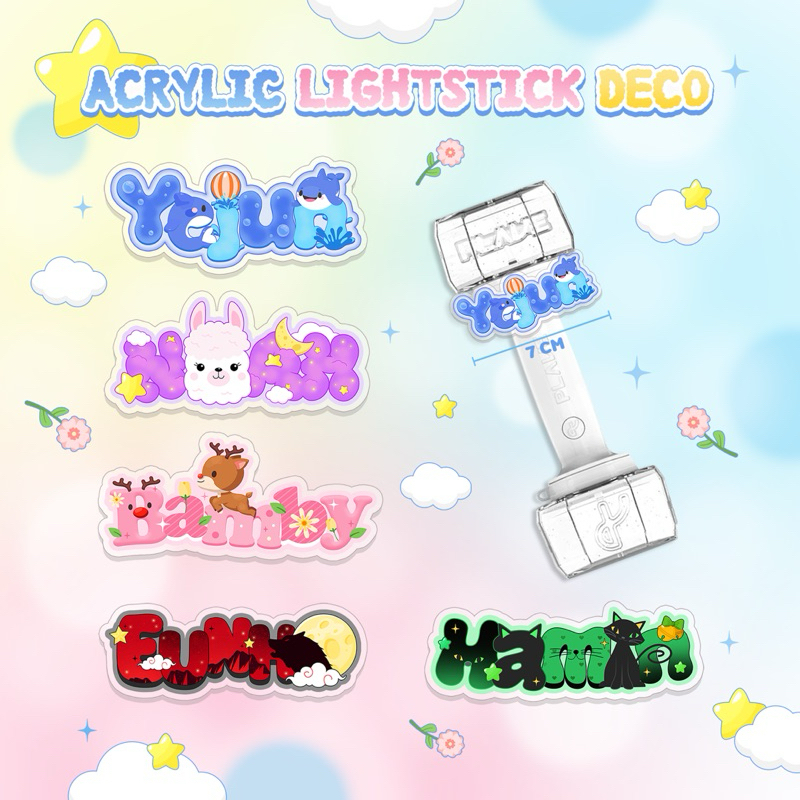 PLAVE ACRYLIC LIGHTSTICK DECO อะคริลิคติดแท่งไฟเพ้บ ดัมเบลลง | Shopee ...