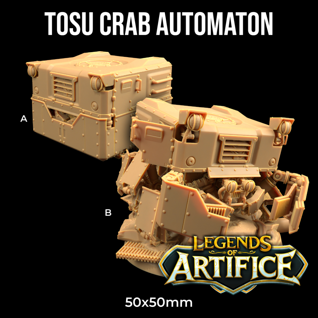 [Legends of Artifice] - Tosu Crab Automaton - โมเดลสำหรับ DnD miniature ...