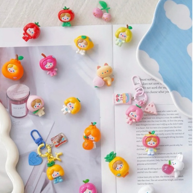 [ พร้อมส่ง / แบบสุ่ม ] Cell Rico happy friend with me *1สุ่ม=5จิ๋ว ...