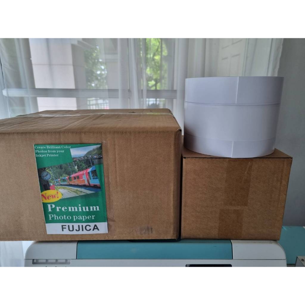 กระดาษโฟโต้ ชนิดม้วน 5 นิ้ว หนา 240g Inkjet Fujica ผิวด้าน คุณภาพญี่ปุ่น เกรดพรีเมี่ยม ยาว 65 ...