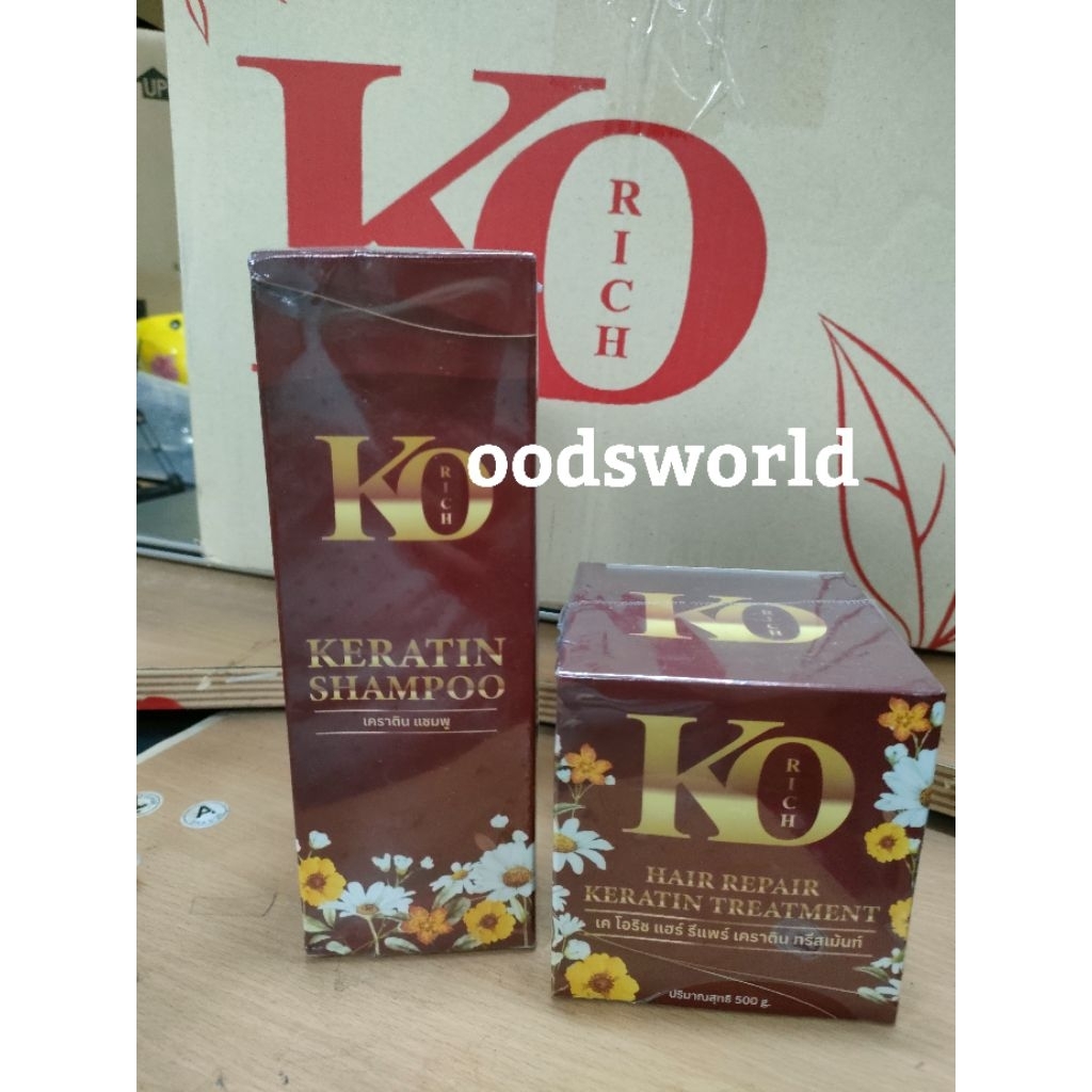 พร้อมส่ง มีโค๊ดในไลฟ์ 40% 100 แชมพู + ทรีทเมนต์ กล่องแดง เคโอริช Ko ...